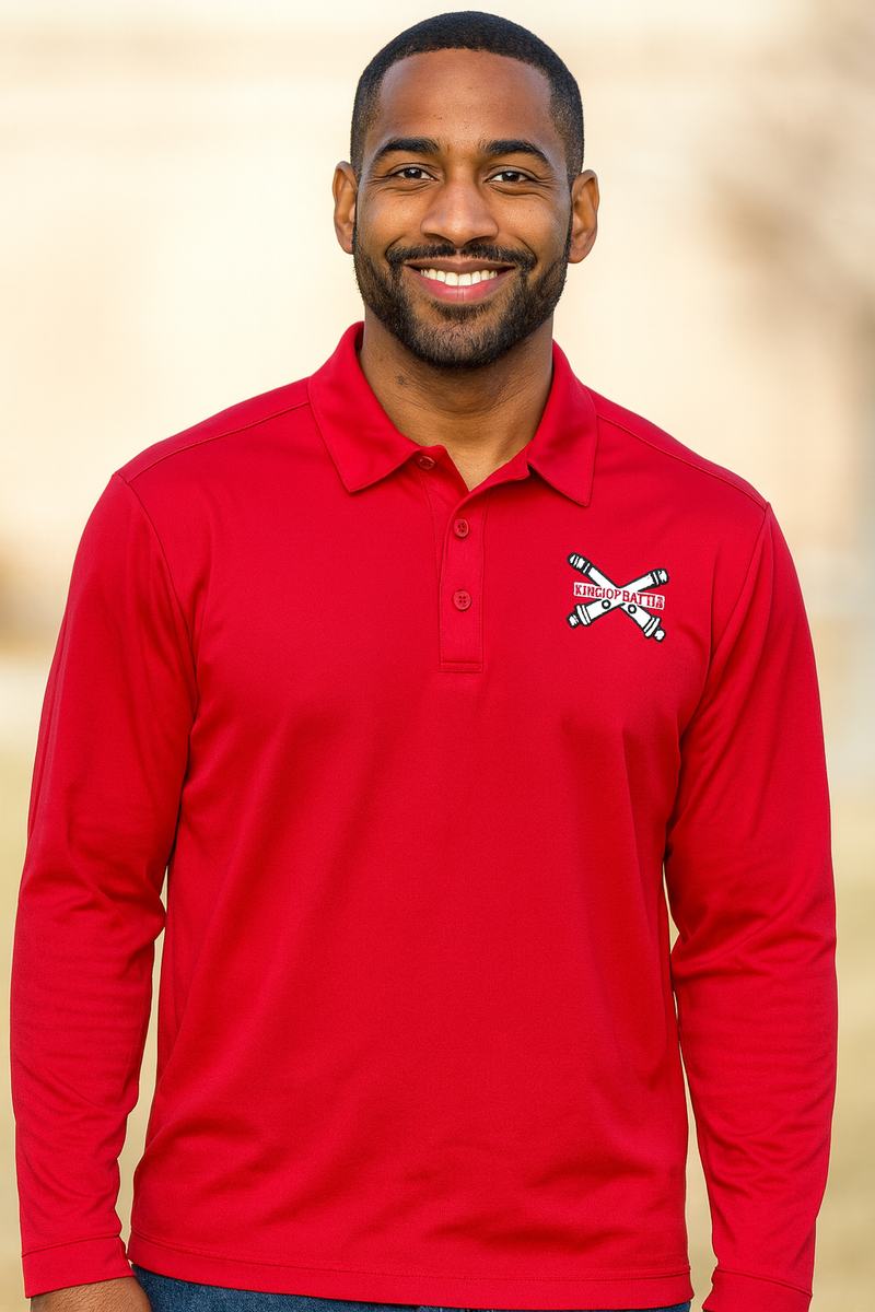 Red King of Battle Cross Cannon Polo long-sleeved – Field Artillery Store