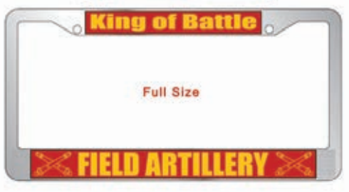 License Plate Frame Standard Size – Field Artillery Store