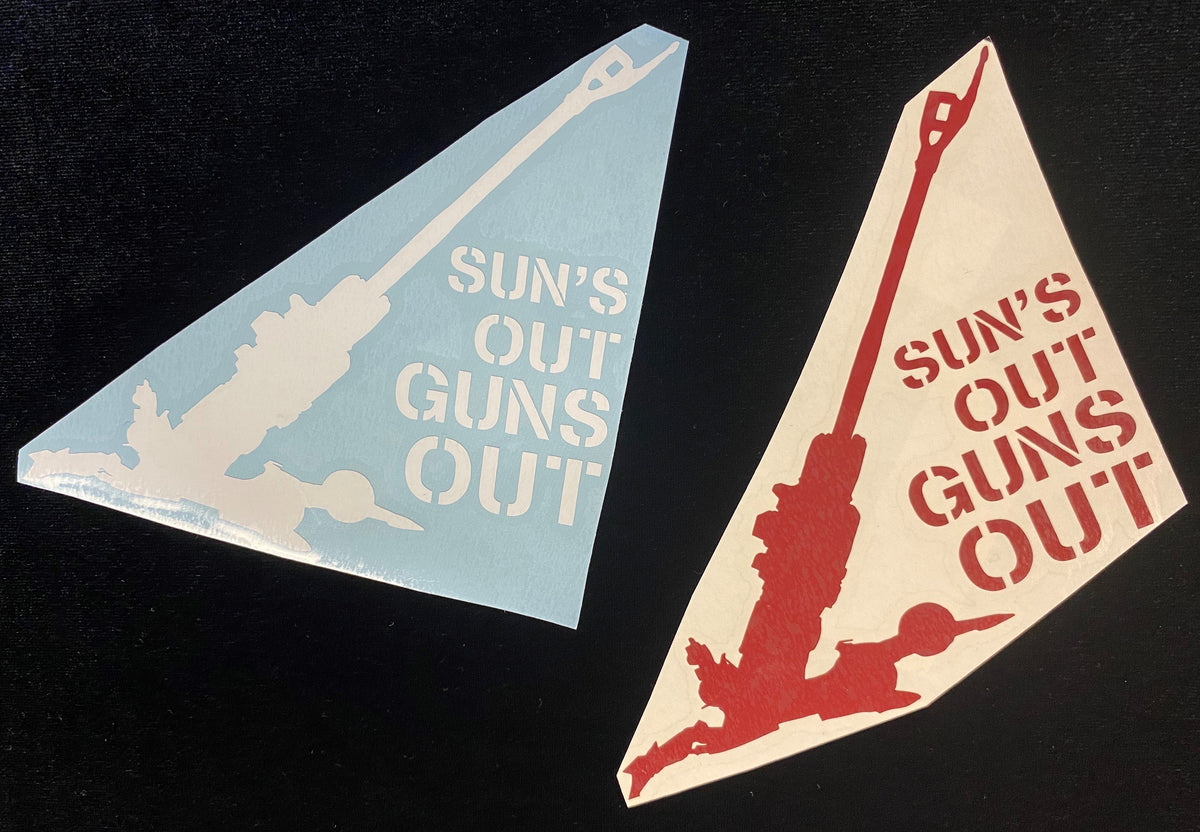 SUN'S OUT GUNS OUT VINYL DECAL – Field Artillery Store